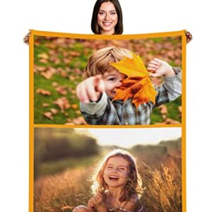 Personalized Throw Blankets for Mom Dad Kids Adults Customized Blankets with Photos Text Flannel Soft Blanket Custom Birthday Fathers Mothers Valentines Anniversary Day Fun Gifts