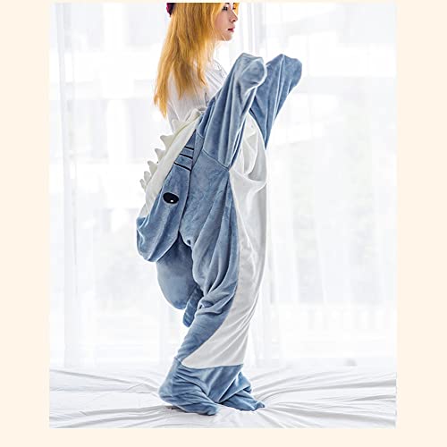 LELEBEAR Shark Blanket, Shark Blanket Hoodie, Shark Wearable Blanket Adult (82.7in*35.4in for Adults a Height of 175-195cm)