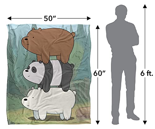 We Bare Bears Bear Stack Officially Licensed Silky Touch Super Soft Throw Blanket 50" x 60"