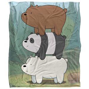 We Bare Bears Bear Stack Officially Licensed Silky Touch Super Soft Throw Blanket 50" x 60"