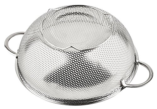 HÖLM 3-Piece Stainless Steel Mesh Micro-Perforated Strainer Colander Set (1-Quart, 2.5-Quart and 4.5-Quart)