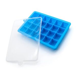 TAO CICADA Ice Cube Tray, 3 Pack Silicone Mini Ice Cube Molds, Silicone Mini Ice Cube Mold, 24 Cube per Silicone Small Ice Mold, Easier to Release, BPA Free for Cocktail/ Whisky/Beverages