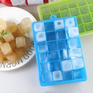 TAO CICADA Ice Cube Tray, 3 Pack Silicone Mini Ice Cube Molds, Silicone Mini Ice Cube Mold, 24 Cube per Silicone Small Ice Mold, Easier to Release, BPA Free for Cocktail/ Whisky/Beverages