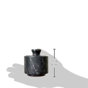 Fox Run Marble Salt Cellar, Black 3 x 3 x 3 inches