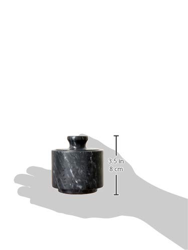 Fox Run Marble Salt Cellar, Black 3 x 3 x 3 inches