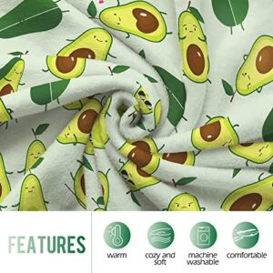 Levens Avocado Blanket Gifts for Women Girls Boys, Adorable Fruit Decoration for Home Bedroom Living Room Crib Couch, Super Soft Cozy Smooth Lightweight Throw Blankets Green 50"x60"