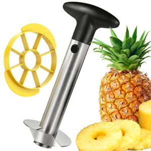 zirroryy pineapple corer and slicer tool-food grade stainless steel pineapple slicer with sharp pineapple peeler easy to clean and clean, fruit slicer, kitchen