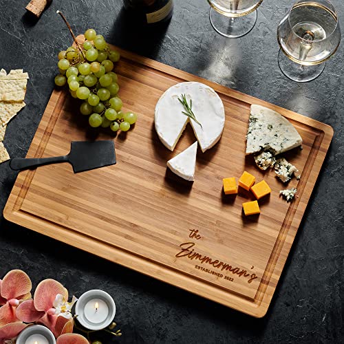 Personalized Cutting Board Wedding Gift, Perfect Mother's Day Gift - Customize your Bamboo Charcuterie Boards - Unique Bridal Shower Gift - Engraved Engagement Present - Couple Anniversary gifts