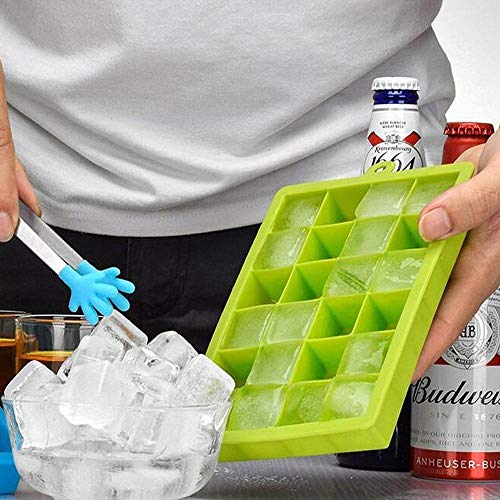 Ice Cube Trays 3 Pack, Morfone Silicone Ice Tray with Removable Lid Easy-Release Flexible Ice Cube Molds 24 Cubes per Tray for Cocktail, Whiskey, Baby Food, Chocolate, BPA Free