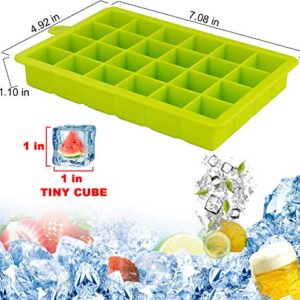 Ice Cube Trays 3 Pack, Morfone Silicone Ice Tray with Removable Lid Easy-Release Flexible Ice Cube Molds 24 Cubes per Tray for Cocktail, Whiskey, Baby Food, Chocolate, BPA Free