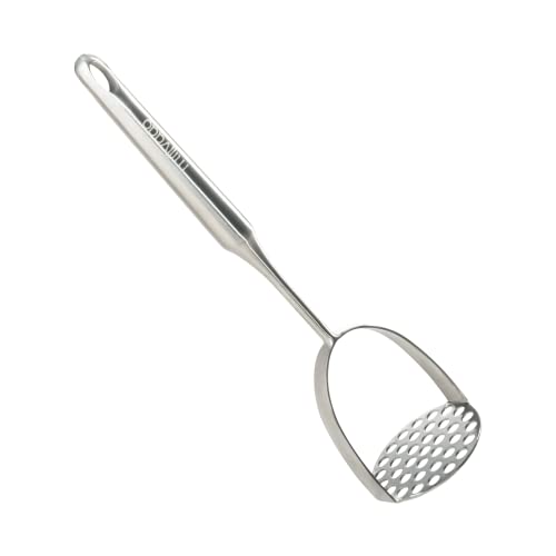 Millvado Potato Masher Stainless Steel, Best Mashed Potatoes Masher Kitchen Tool, Potato Smasher For Potatoe, Avocado, Sweet Potato, Beans, Large Heavy Duty Metal Mashing Utensil, 12.5 Inch