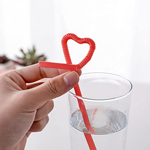 300 Pcs Flexible Colorful Disposable Plastic Bendable Drinking Bendable Straws, 10.4" Long and 0.23'' Diameter