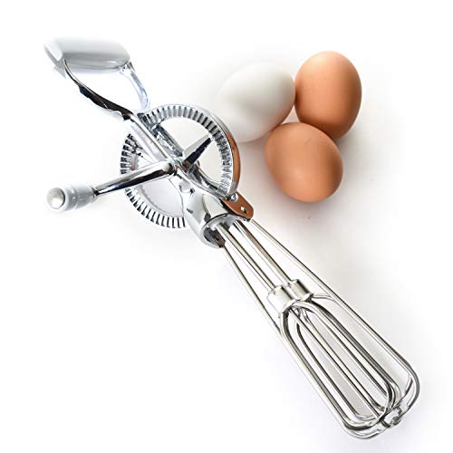 Norpro Egg Beater Classic Hand Crank Style 18/10 Stainless Steel Mixer 12 Inches