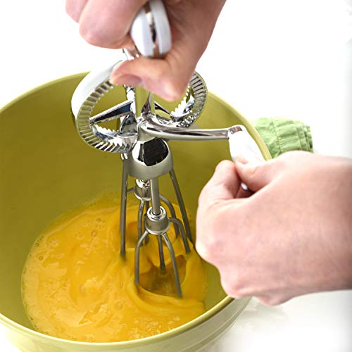 Norpro Egg Beater Classic Hand Crank Style 18/10 Stainless Steel Mixer 12 Inches