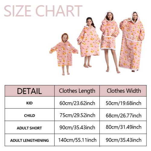 AIFLM Oversized Wearable Blanket Hoodie for Women Men Cute and Funny Patterns Hoodie Sweatshirt Blanket Cozy Warm Hoodie Blanket（Racoon,Lengthening)