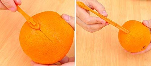 Minjie 2 pcs orange peeler tool Citrus Peeler in Bright Orange Color - Replaces Tupperware Peeler Bright Orange