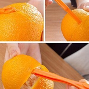 Minjie 2 pcs orange peeler tool Citrus Peeler in Bright Orange Color - Replaces Tupperware Peeler Bright Orange