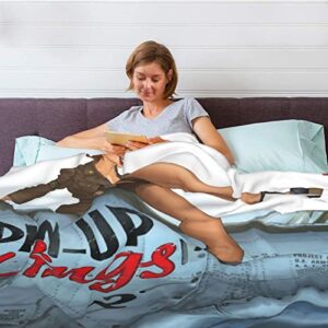 Sexy Girl Ultra-Soft Micro Fleece Throw Blanket,Pin Up Girl,Custom Warm Lightweight Blanket for Couch Bed Living Room Bedroom Sofa 50"x40"