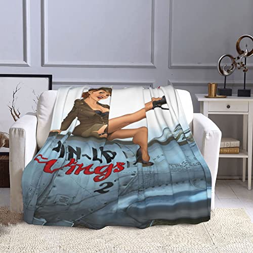 Sexy Girl Ultra-Soft Micro Fleece Throw Blanket,Pin Up Girl,Custom Warm Lightweight Blanket for Couch Bed Living Room Bedroom Sofa 50"x40"