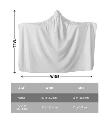 Melory Viking Raven Hooded Blanket Polyester Print Wearable Blanket Sherpa Fleece Throw Blanket Wrap Soft Microfiber Novelty Blanket for Adults and Youth White 60 x 80 inch