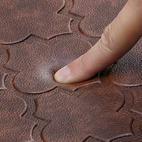 WISELIFE Kitchen Mat Cushioned Anti Fatigue Floor Mat,17.3"x28", Thick Non Slip Waterproof Kitchen Rugs and Mats,Heavy Duty Foam Standing Mat for Kitchen,Floor,Home,Office,Desk,Sink,Laundry, Brown