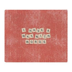 cafepress scrabble way with words throw blanket super soft fleece plush throw blanket, 60"x50"