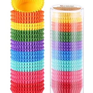 Gifbera Colored Mini Cupcake Liners Vibrant Muffin Baking Cups 400-Count