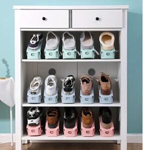 LUVADU ZCX Shoe Slots Organizer 6 PCS Shoes Slots Organizer, 3-Level Adjustable Shoe Stacker,Space Saver Shoe Stacker Storage Shoe Racks (Color : B)