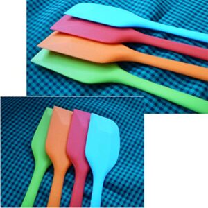 4 Pcs Heat Resistant Silicone Spatulas Set,Small