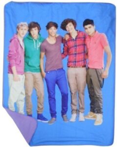 one direction blue portrait throw blanket 50"x60"