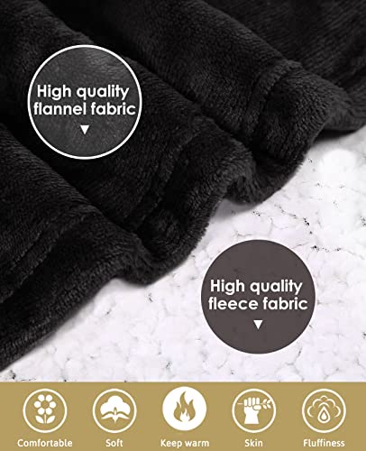 Blanket Hoodie Oversize Huge Hooded Blanket Sweatshirt with Deep Pockets and Elastic Sleeves, Women's Men's Fleece Lamb Fleece Soft Warm Comfortable Blanket Jacket Sweater Gift Adult Youth One Size