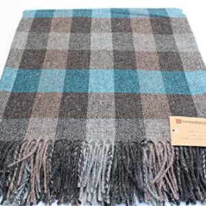 British Throw Blanket Made in England. 100% Pure New Wool English Blanket 59" x 72" Made in Huddersfield, Yorkshire by Huddersfield Fine Fabrics ®