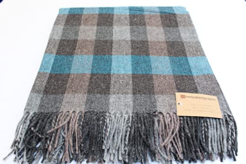 British Throw Blanket Made in England. 100% Pure New Wool English Blanket 59" x 72" Made in Huddersfield, Yorkshire by Huddersfield Fine Fabrics ®