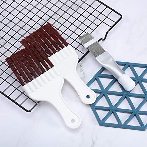 3 Pieces Air Conditioner Condenser Fin Cleaning Brush, Stainless Steel Air Conditioner Fin Cleaner, Refrigerator Coil Cleaning Whisk Brush