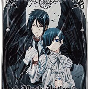 Great Eastern Entertainment Black Butler Throw Blanket, One Size, Multicolor