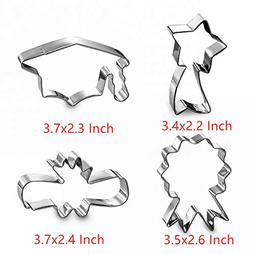 Graduation Cookie Cutter Set - 8 Piece -Stainless Steel