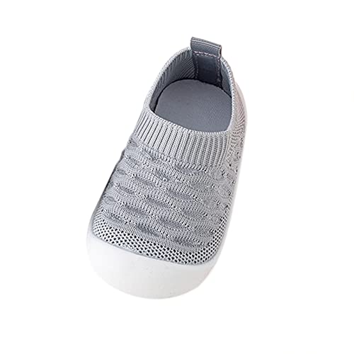 Lykmera Infant Toddler Shoes Hollow Out Slip On Socks Shoes Soft Sole Non Slip Wear Toddler Mesh Floor Shoes Socks Shoes (Grey, 15)