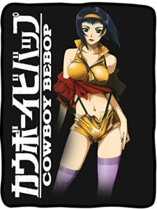 cowboy bebop faye valentine standing anime fleece throw soft lightweight blanket 45x60 multicolored bocfb-bop-fylg