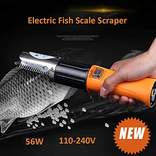 Electric Fish Scaler,Powerful Cordless Fish Scaler Scale Scraper Remover Cleaner Skinner Kit Build in 12V Rechargeable Battery