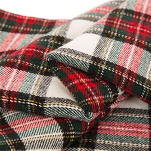 glitzhome 100% Acrylic Dress Stewart Tartan Plaid Throw Blanket with Fringe, 50 x 60 Inch