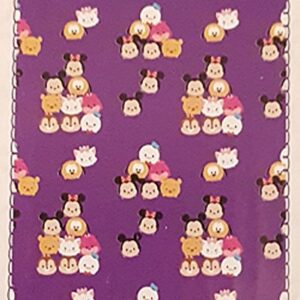 Tsum Tsum Super Soft Throw Blanket Featuring Stacked Collage of Characters on a Bright Purple Background