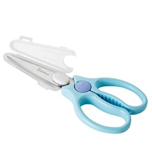 simba premium portable safety food scissors (blue)