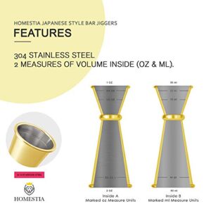 Homestia 8 Pcs Cocktail Shaker Set Stainless Steel Gold Martini Shaker Set, 24oz Drink Shakers Cocktail Set Shakers Bartending Drink Mixer Kit, Margarita Kit Cocktail Mixer Set Bar Kits for Bartender