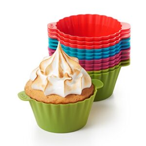 oxo good grips silicone baking cups, multicolor 3 oz.(pack of 12)