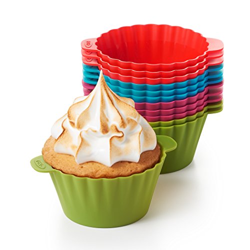 OXO Good Grips Silicone Baking Cups, Multicolor 3 oz.(Pack of 12)