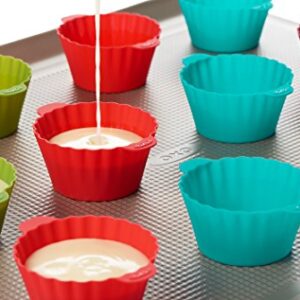 OXO Good Grips Silicone Baking Cups, Multicolor 3 oz.(Pack of 12)