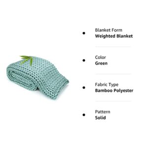 Cottonblue 12lbs Cooling Handmade Knitted Weighted Blanket - Soft, Breathable & Evenly Weighted for Better Sleep, Twin/Full Size 48"x72", Machine Washable, All-Season Comfort