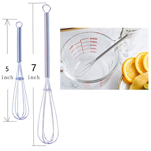 Mini Whisks Set of 2, 5 Inches and 7 Inches