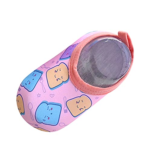 Lykmera Baby Kids Swim Shoes Boys Girls Water Shoes Cartoon Shoes Socks Shoes Barefoot Non-Slip Shoes Toddler Beach Shoes (Pink, 12-18 Months)