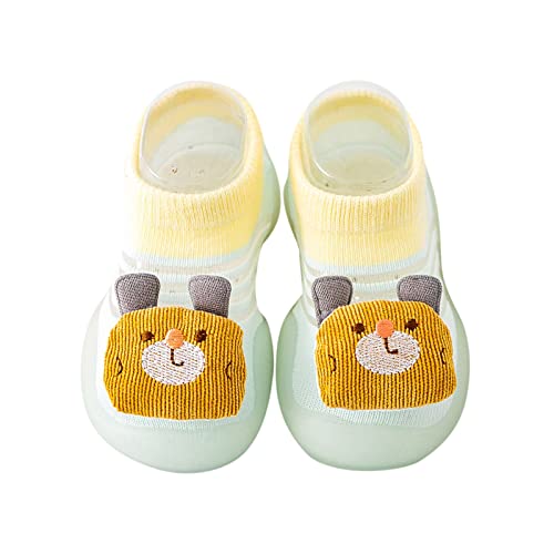 Lykmera Cartoon Socks Shoes Summer Autumn Comfortable Infant Toddler Shoes Cute Bear Pattern Mesh Breathable Floor Shoes (Light Blue, 2-2.5 Years Toddler)